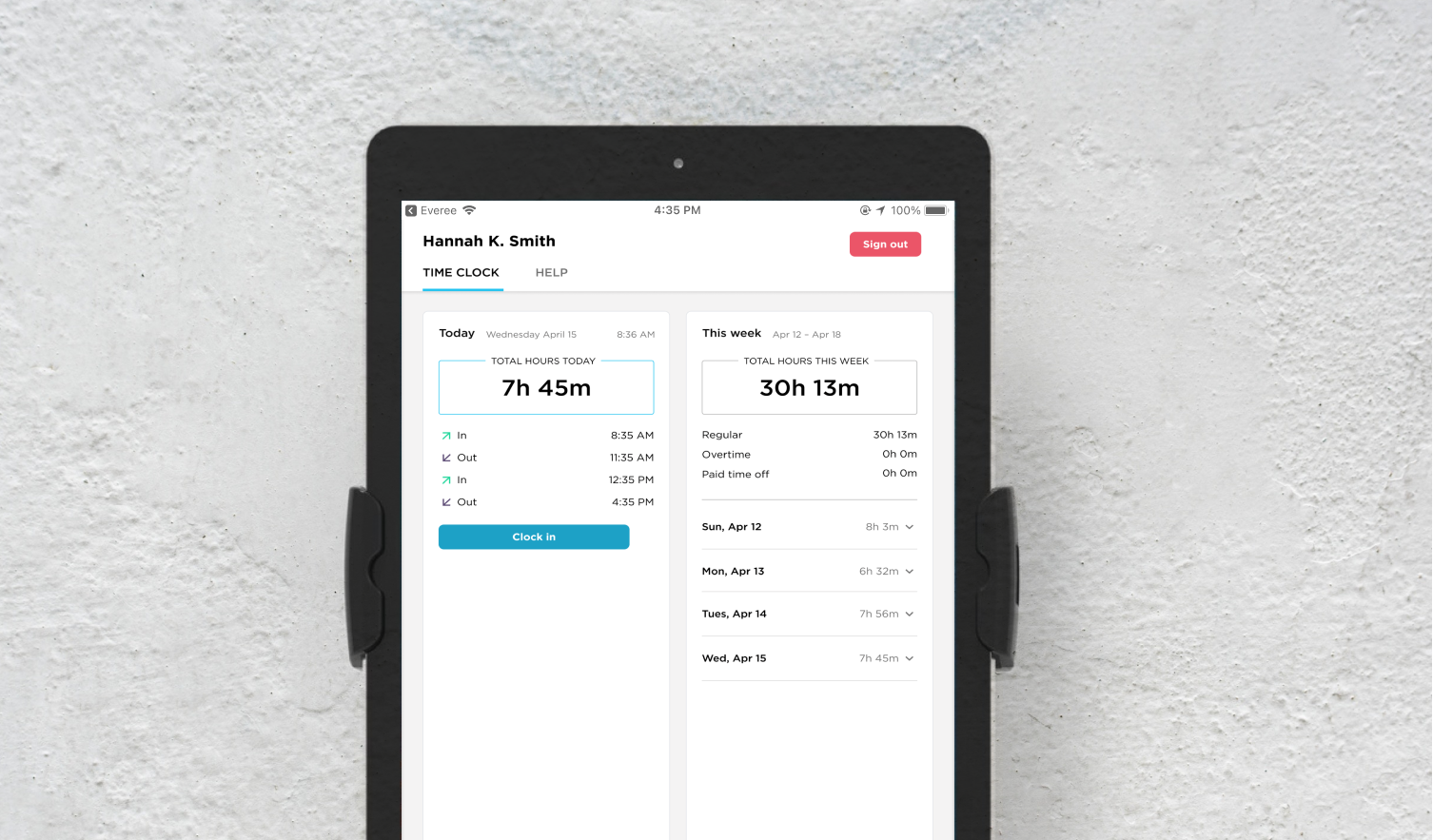 Making time clock easier with terminals in Everee