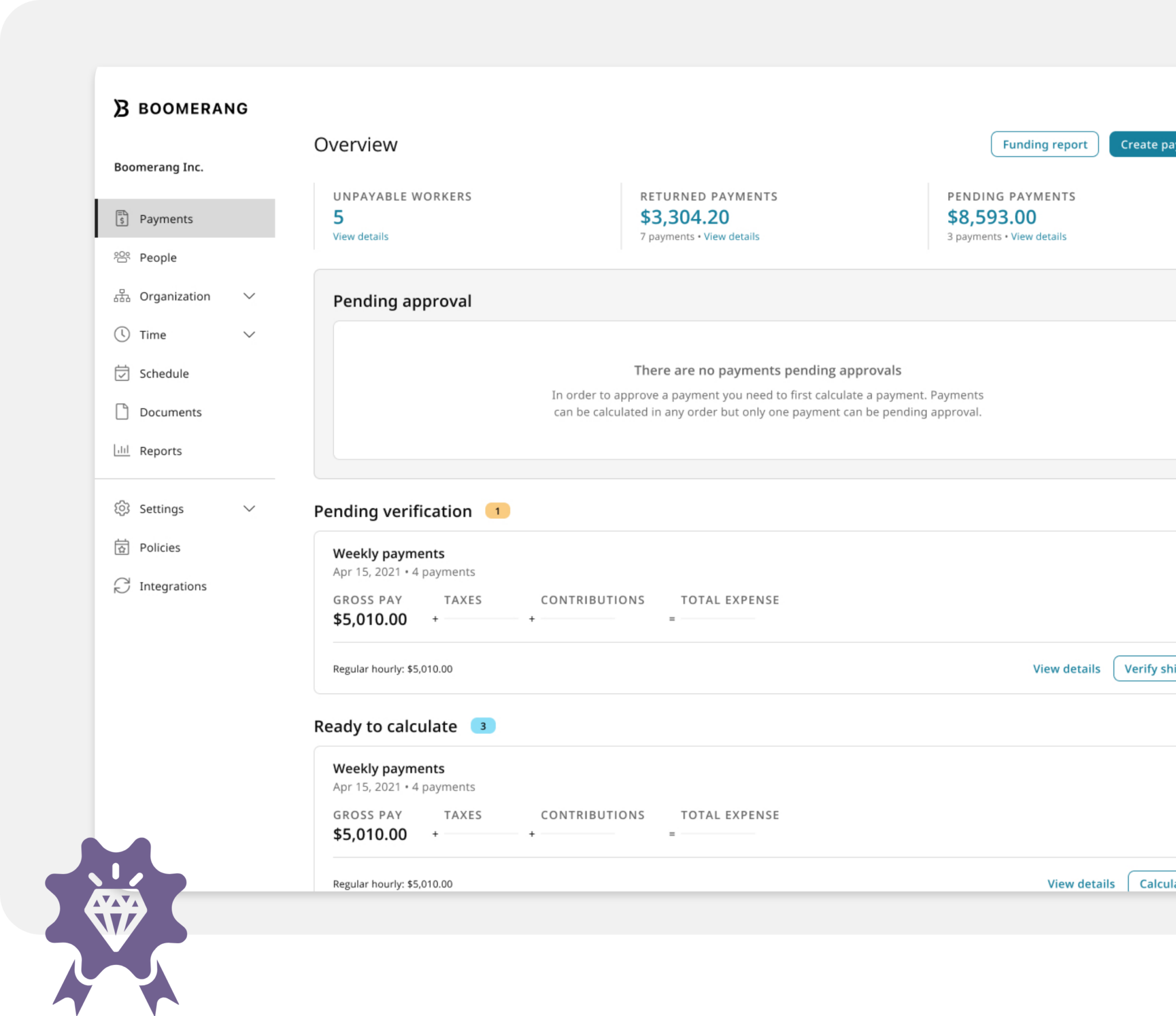 Instant contractor payroll, workforce payments | Everee